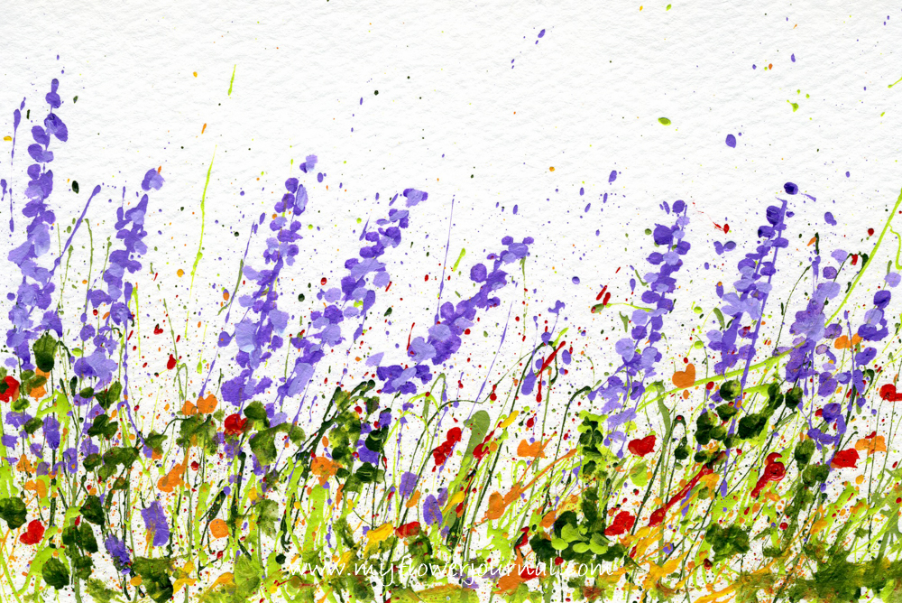 How to Make Splattered Paint Flower Cards - My Flower Journal