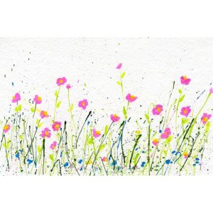 How to Make Splattered Paint Flower Cards - My Flower Journal