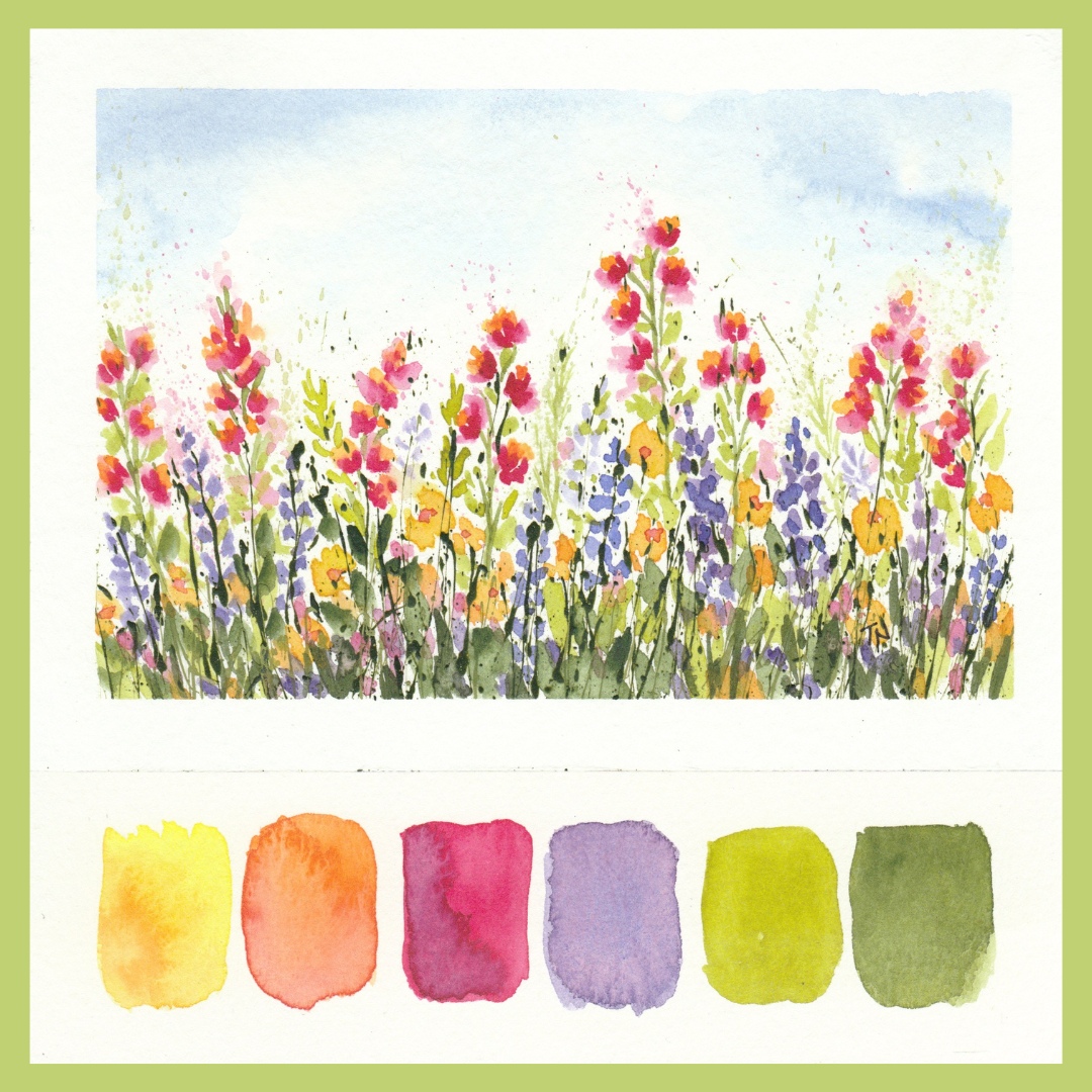 Have Fun With Color Swatches in Watercolor! - My Flower Journal