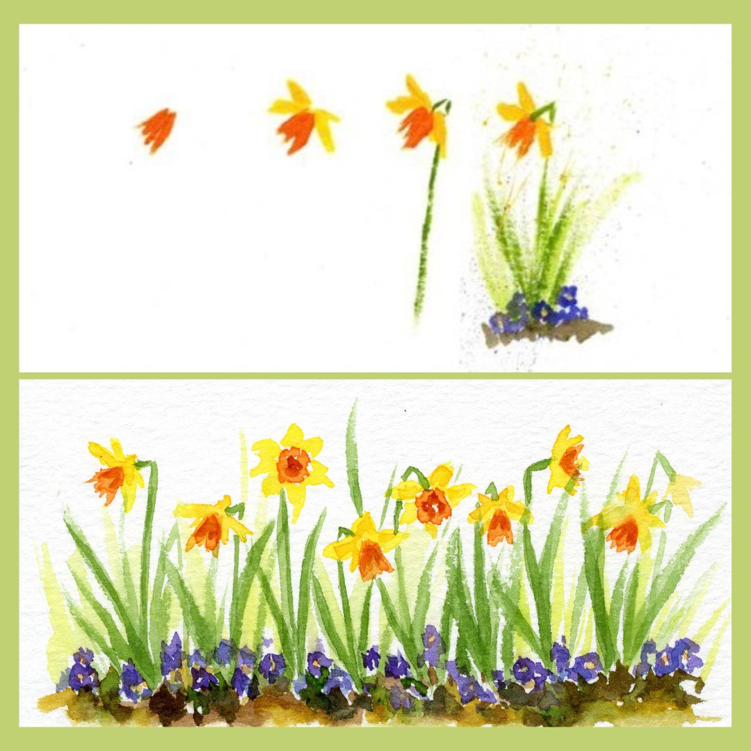 Daffodil Doodles In 4 Easy Steps - My Flower Journal