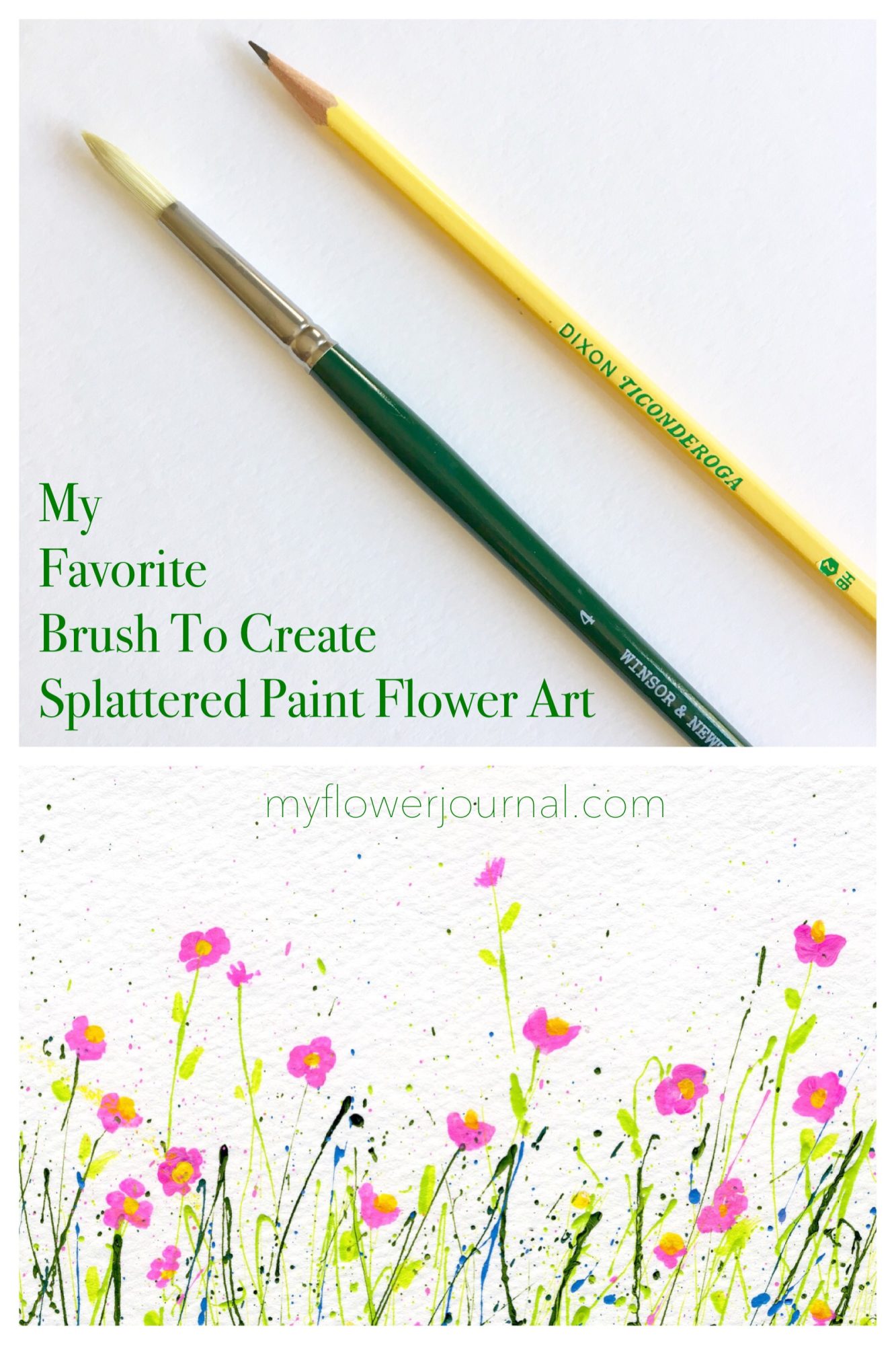 Create A Splattered Paint Flower Garden - My Flower Journal