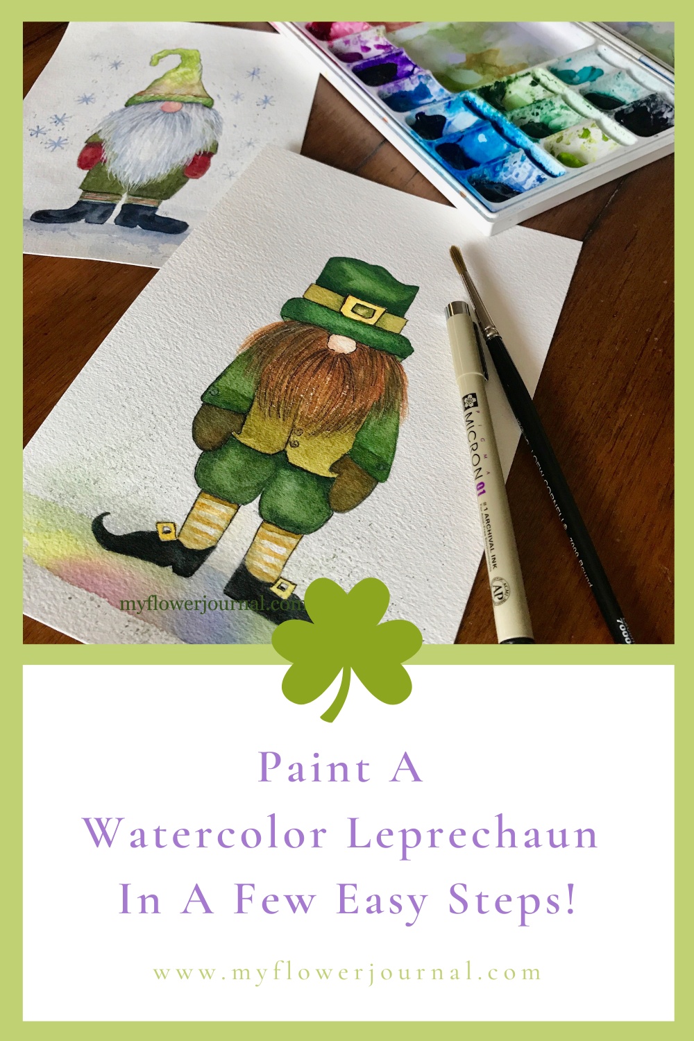 Paint A Watercolor Leprechaun In A Few Easy Steps - My Flower Journal