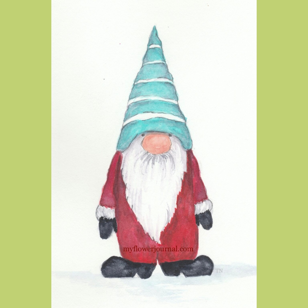 Paint A Watercolor Gnome In A Few Easy Steps - My Flower Journal